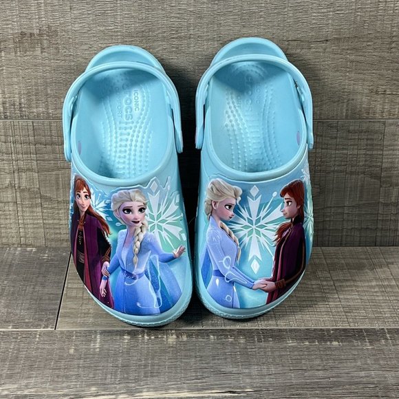 CROCS | Shoes | Crocs Fun Lab Disneys Frozen Ii Elsaanna Ice Blue Clog ...